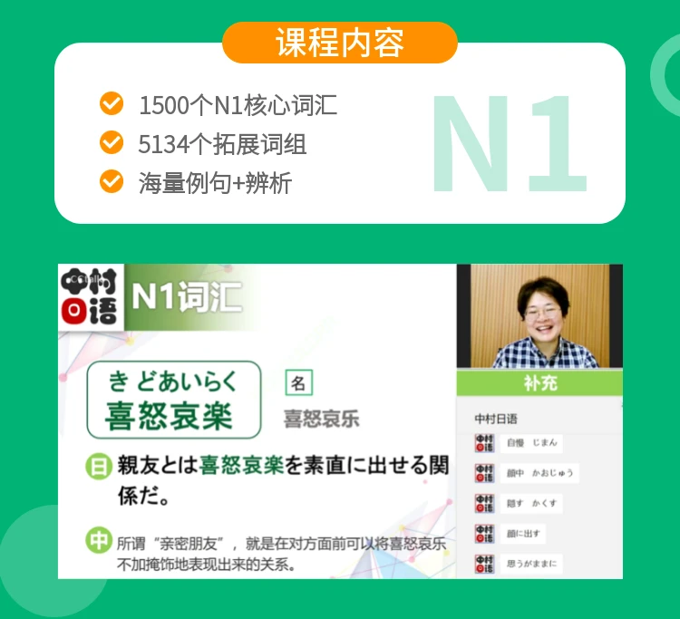 中村老师：30小时学会1500个日语N1核心词汇_哔哩哔哩_bilibili