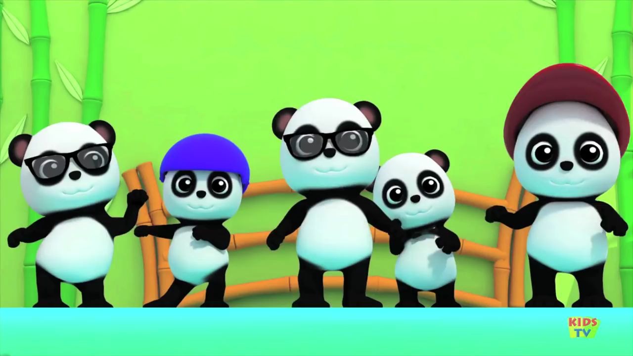 Bao Panda _ Five Little Pandas _ 3D Nursery Rhymes From Kids Tv_哔哩哔哩_bilibili