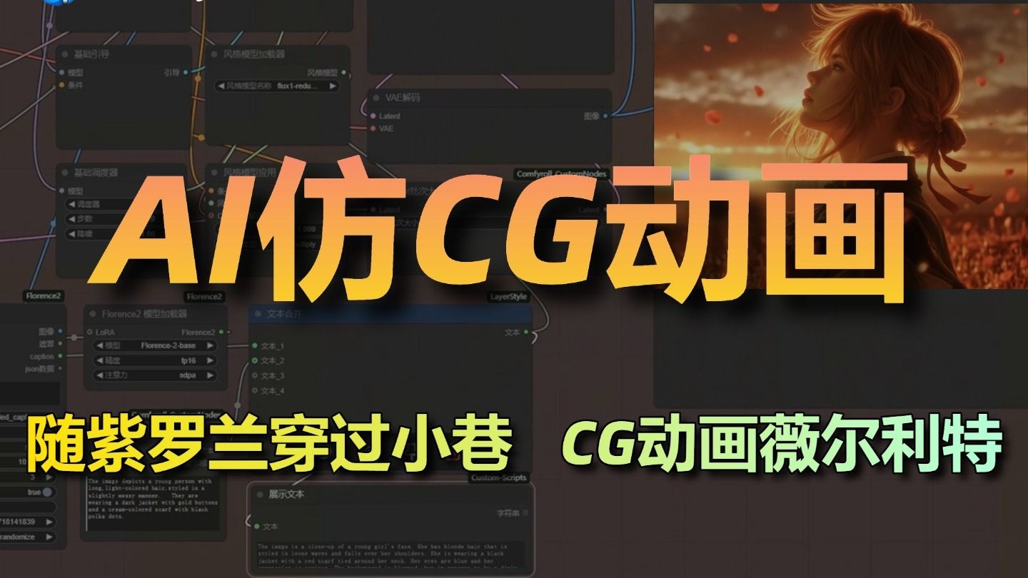 AI仿CG动画制作—薇尔莉特，ComfyUI工作流图片生成，图片生视频全流程（附工作流）-AIGC--AIGC--哔哩哔哩视频