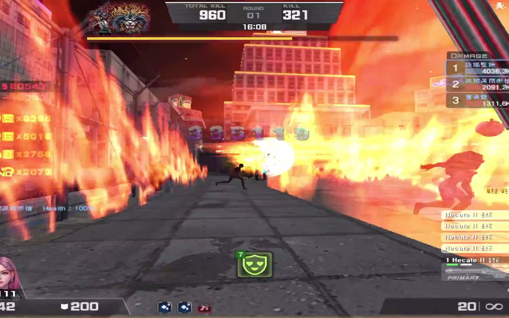 【CSOL】兔年特典《 黯影 Hecate Ⅱ 》机甲风暴灼热炼狱王关伤害测试