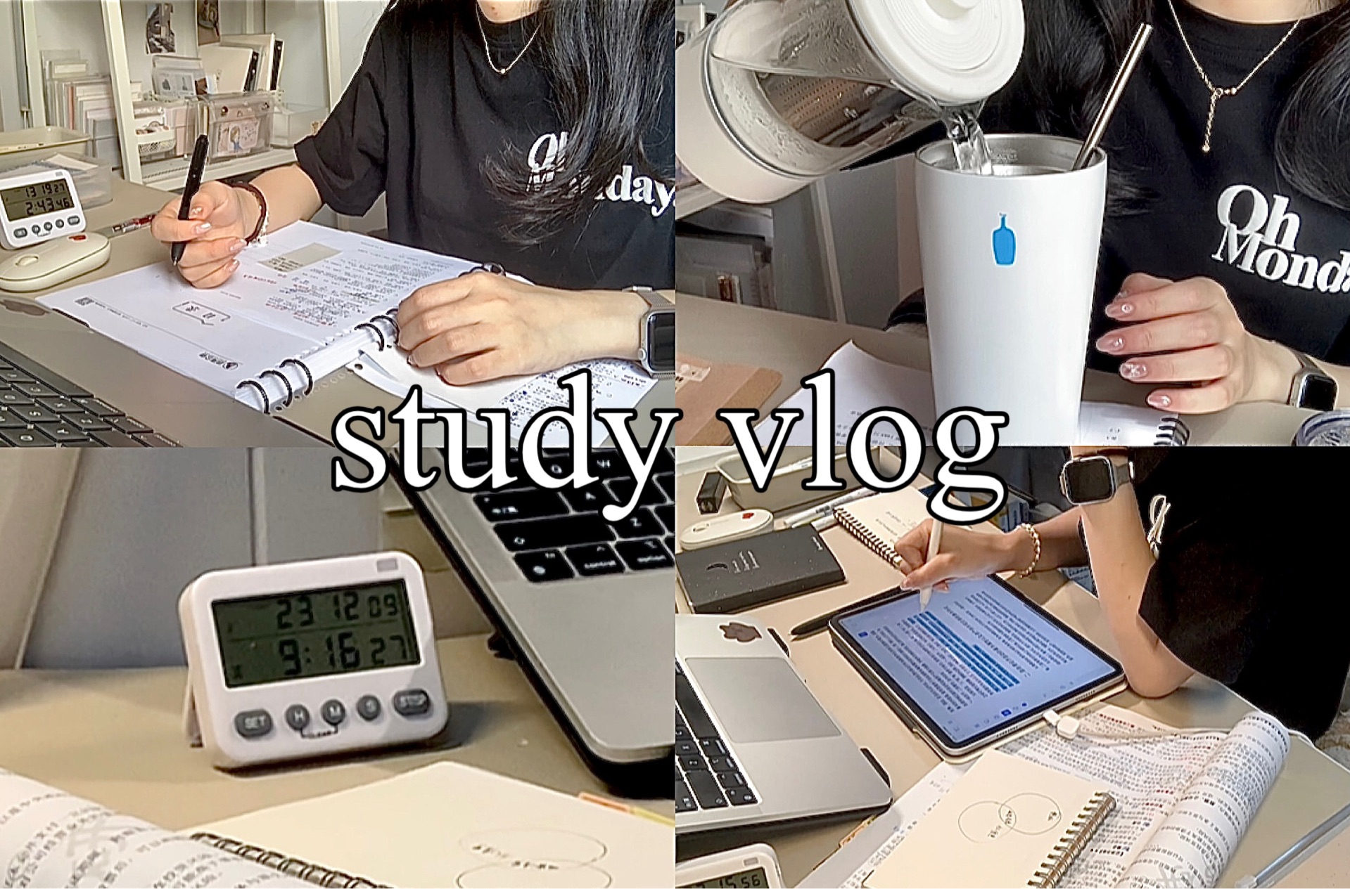 study vlog ｜考公日记｜病后学习复健9H｜赶论文｜ddl你好我不认识你你快走开吧study with me｜伴学-myvivi_-myvivi_-哔哩哔哩视频