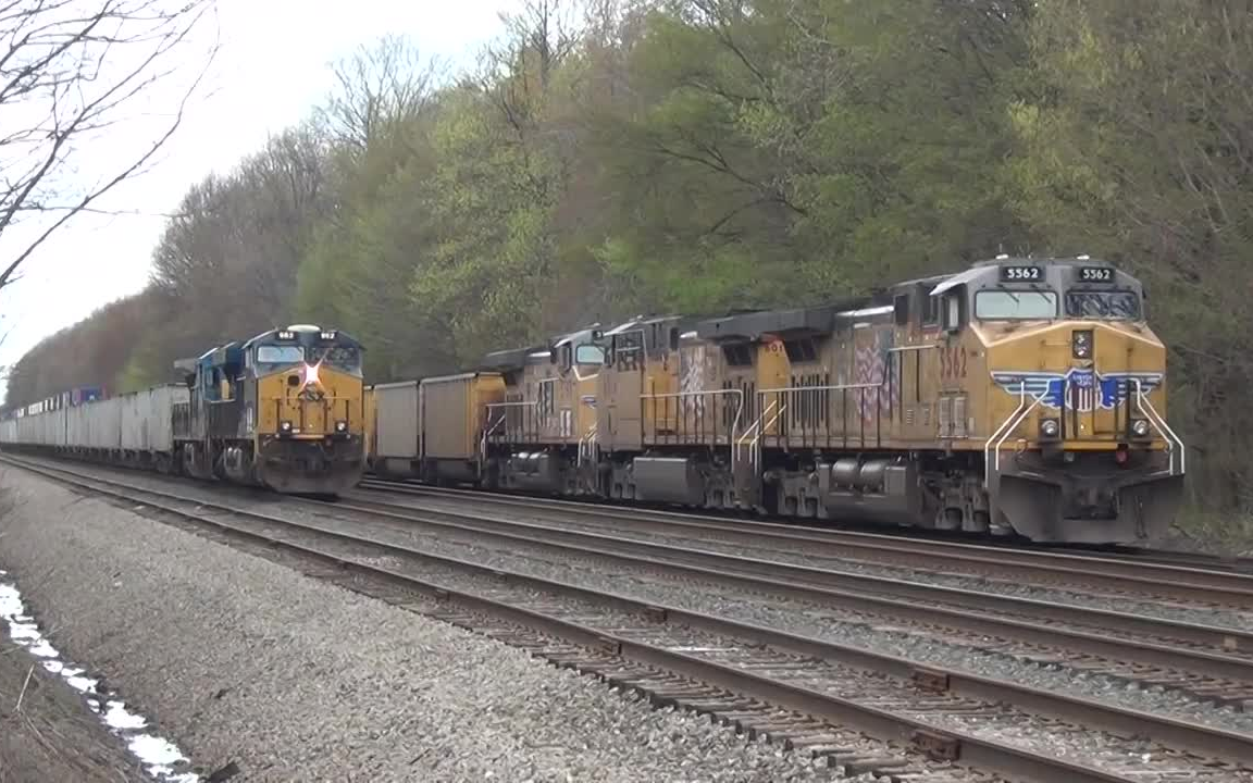 BNSF、CSX、Union Pacific三家火车狭路相逢_哔哩哔哩_bilibili