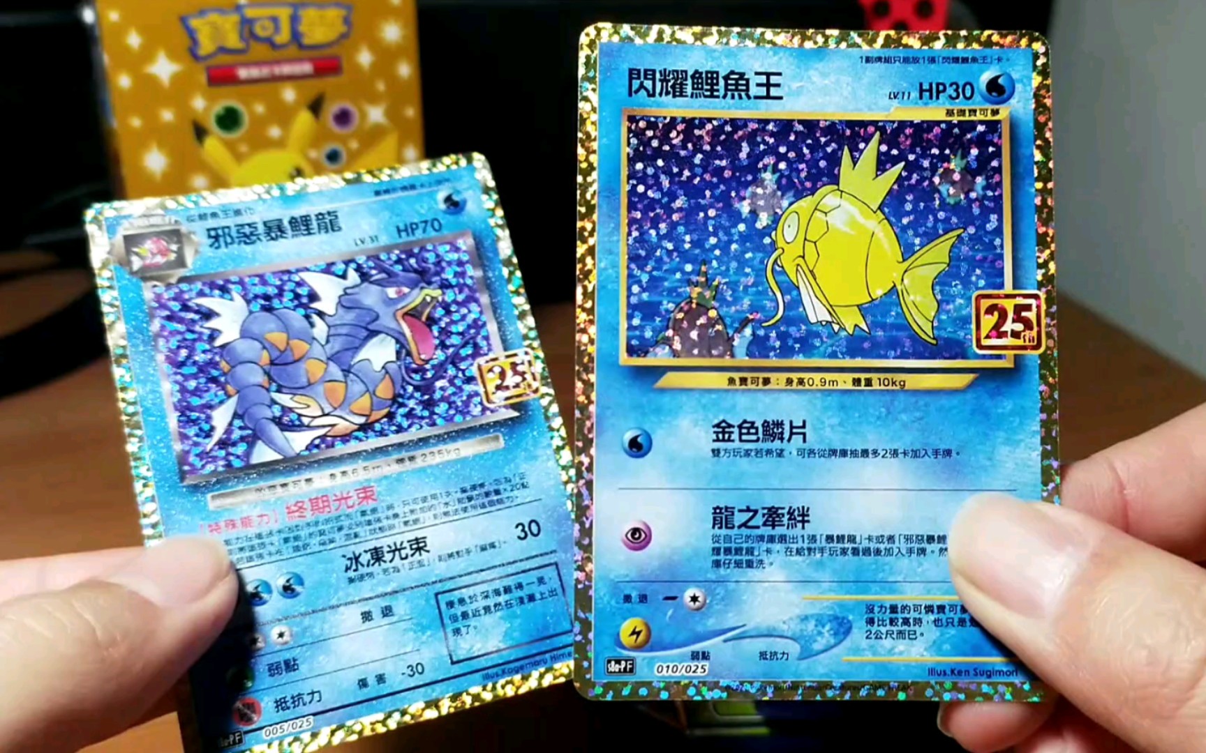 PTCG 宝可梦25周年 欢天喜地组合 鲤鱼王&暴鲤龙_哔哩哔哩_bilibili