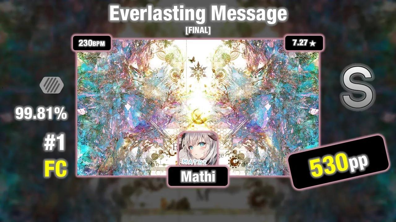 Mathi | penoreri - Everlasting Message [FINAL] 99.81% | HD FC #1 - 530pp_哔哩哔哩_bilibili