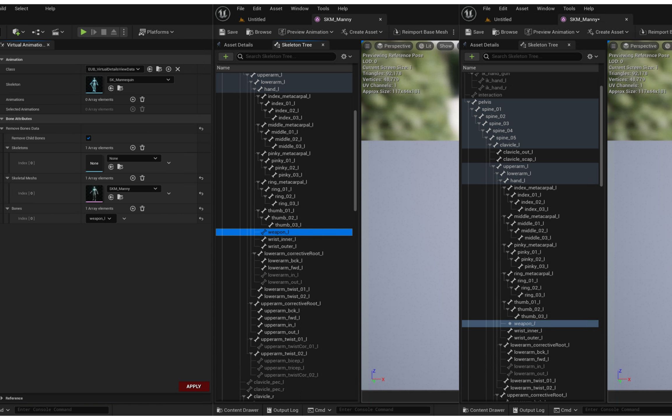 UE4/UE5 虚拟动画工具V3 骨骼工具-删除骨骼_哔哩哔哩_bilibili