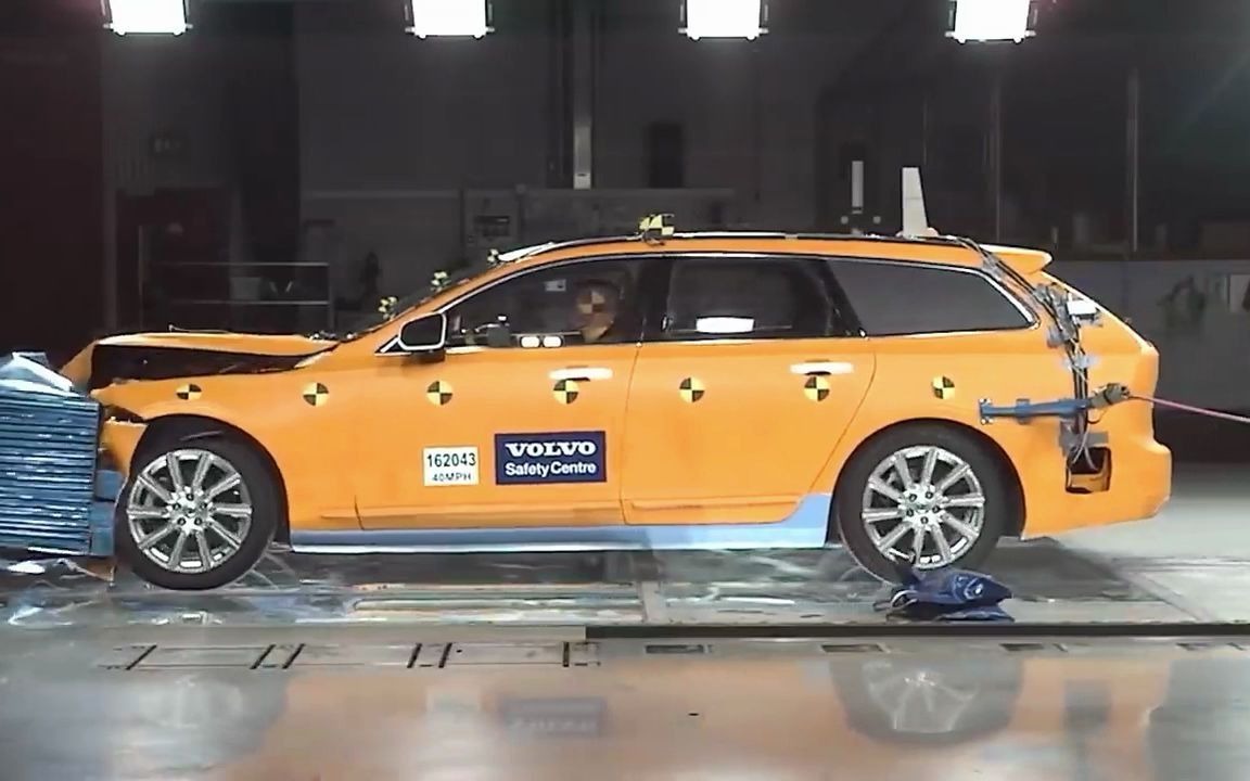 碰撞安全测试——2021款 沃尔沃 Volvo S90 / V90 正面碰撞_哔哩哔哩_bilibili