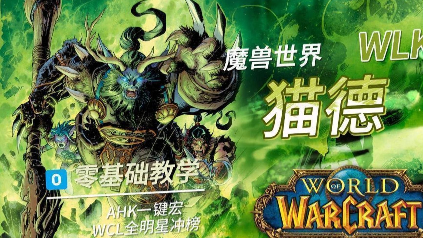 魔兽世界WLK能让你提高20%DPS的猫德一键宏，WCL全明星冲榜专用-魔兽世界-小佑-魔兽世界-小佑-哔哩哔哩视频