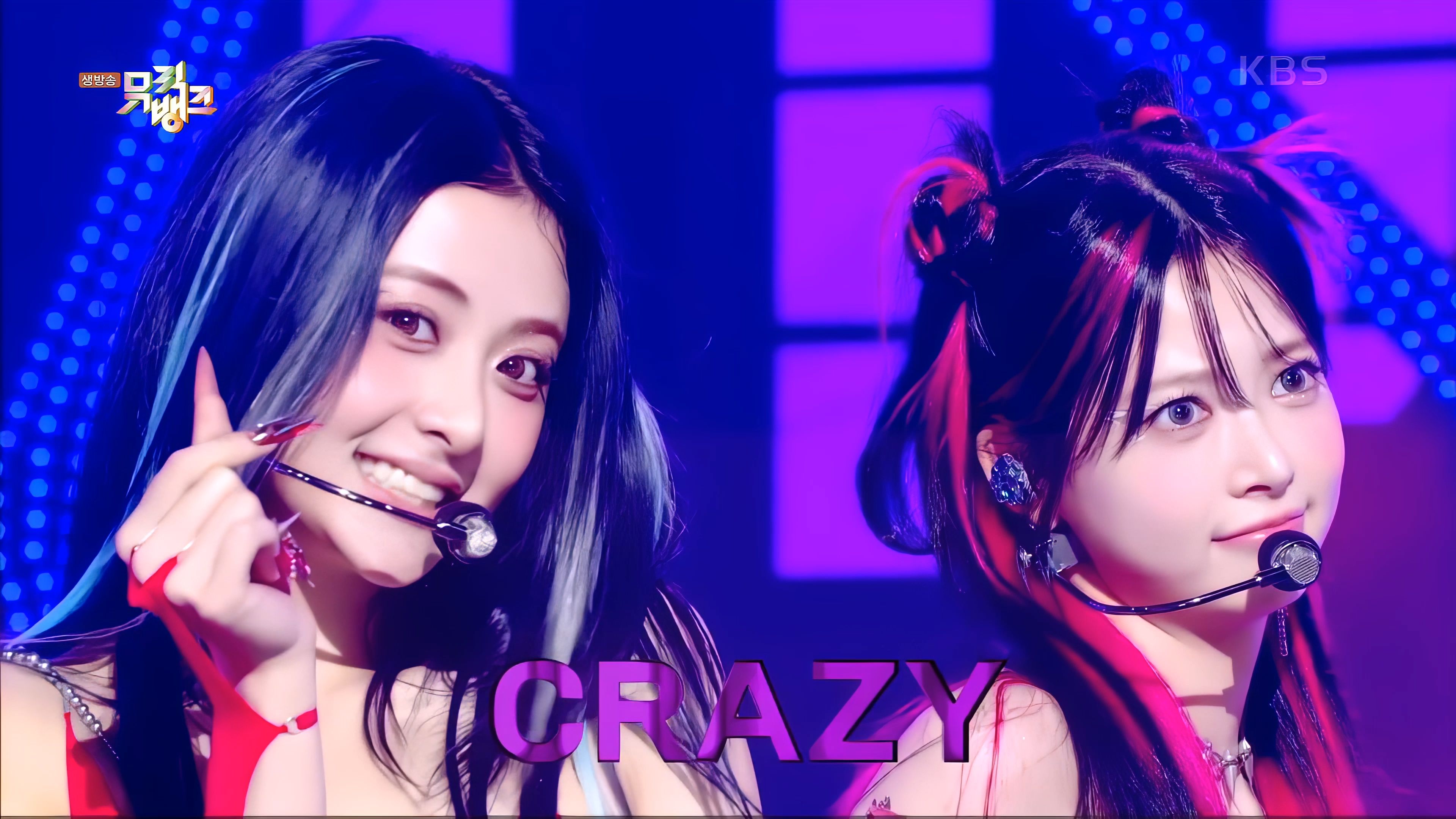 【4K修复】CRAZY - LE SSERAFIM [Music Bank] KBS WORLD TV 240830-DC韩-DC韩-哔哩哔哩视频