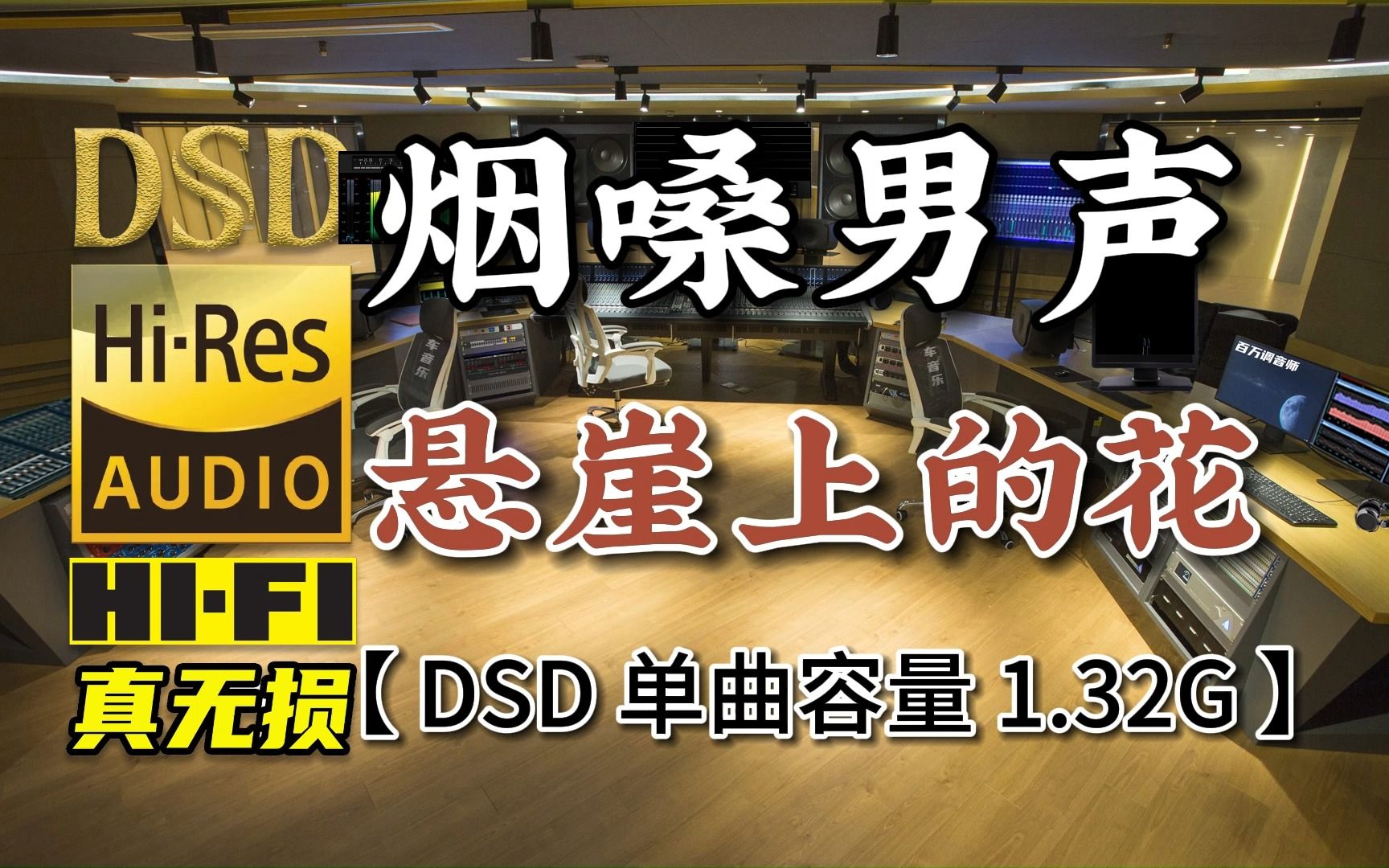 顶级无损HIFI音乐：烟嗓男声《悬崖上的花》DSD完整版，单曲容量1.32G，百万调音师专业制作-车音乐_百万调音师-车音乐_百万调音师-哔哩哔哩视频