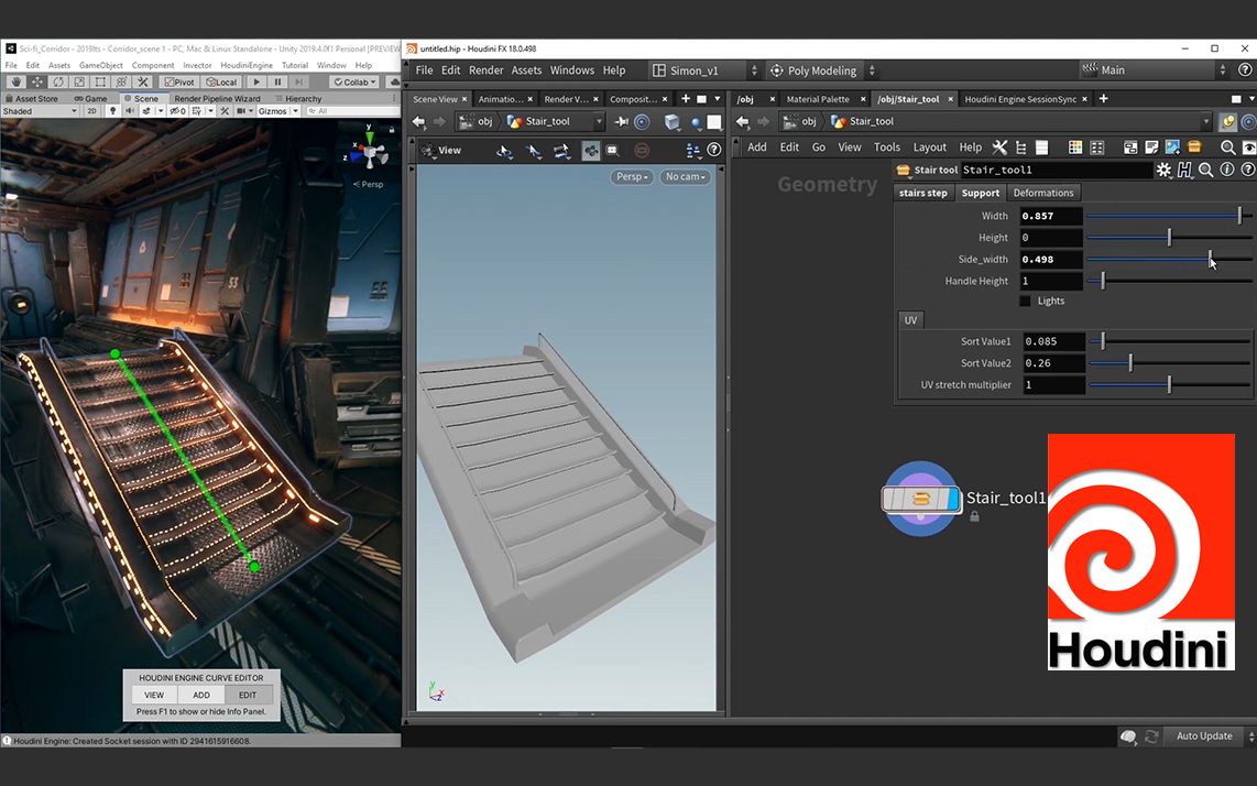 Houdini+Unity 同步_哔哩哔哩_bilibili