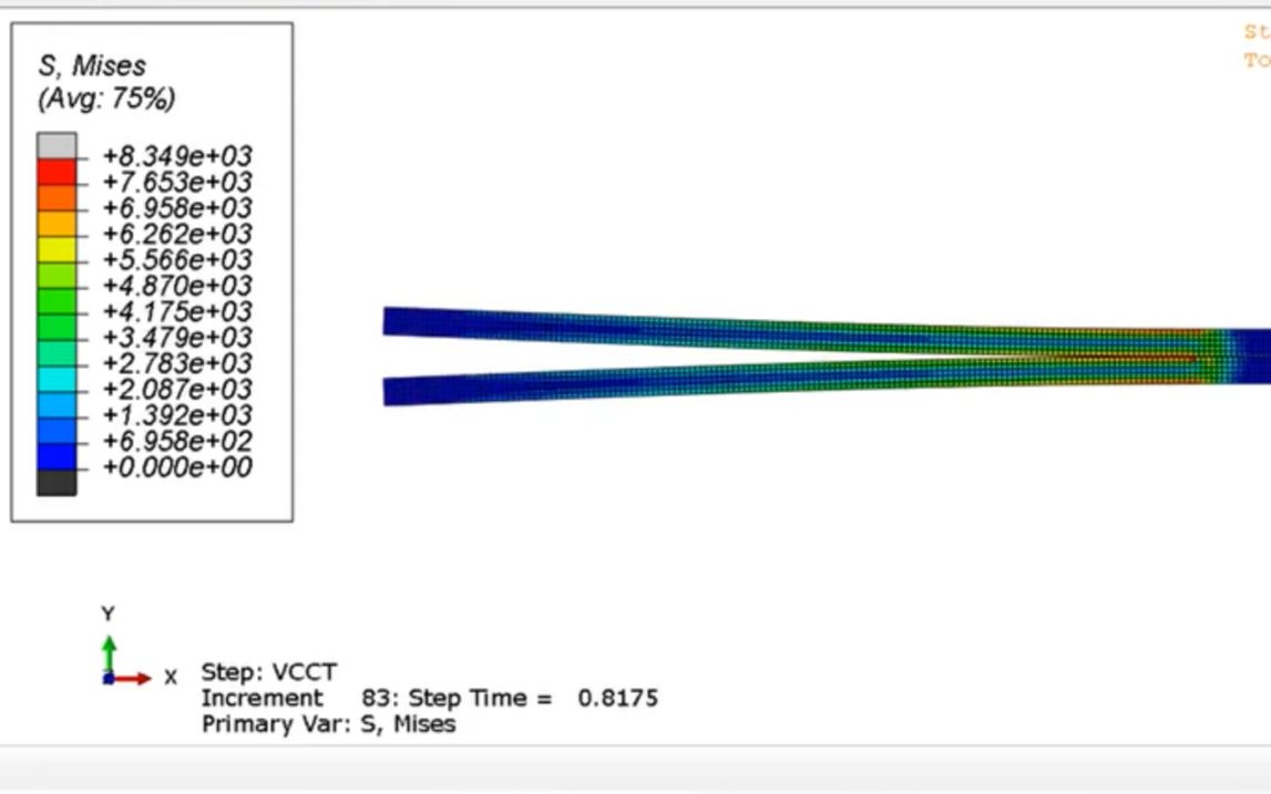 ABAQUS Tutorial_Crack propagation in DCB using VCCT criterion_哔哩哔哩_bilibili