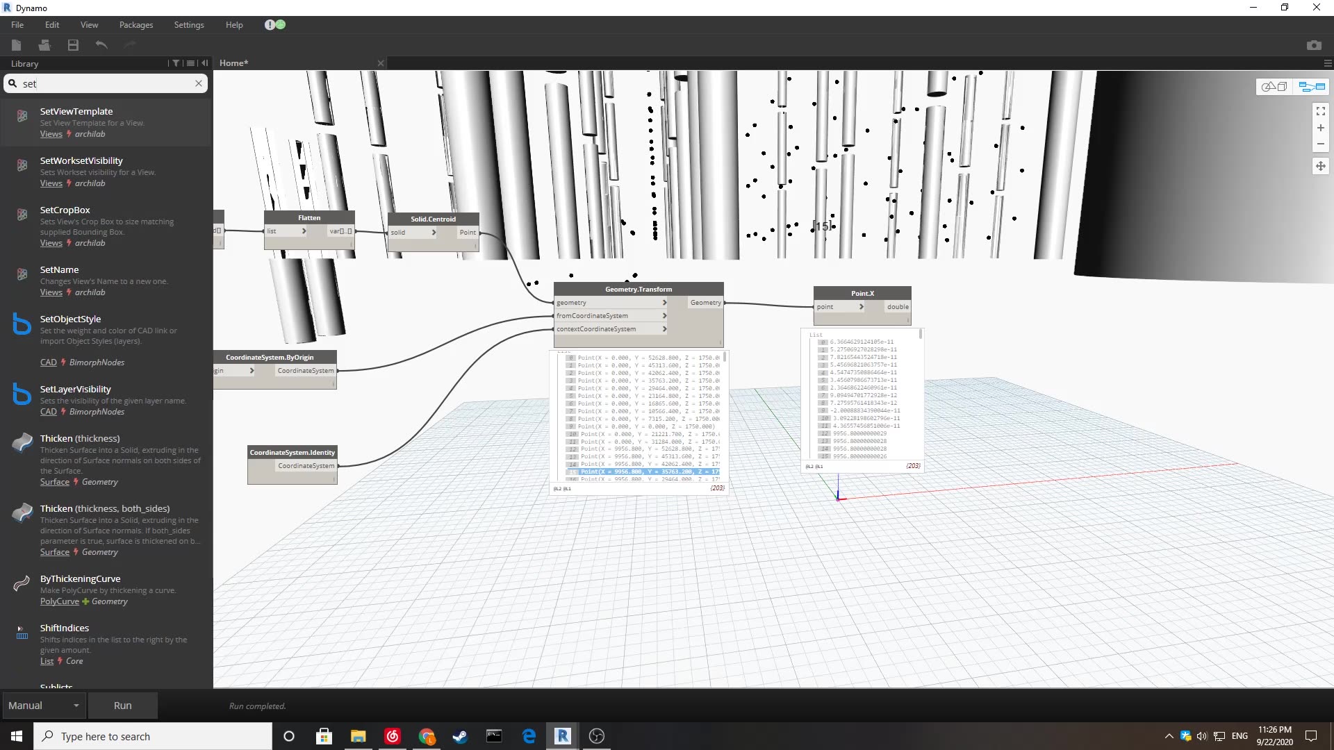 Dynamo定位坐标获取输入与输出演示_哔哩哔哩_bilibili