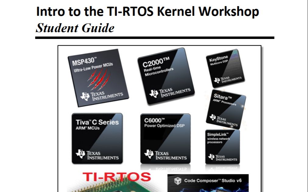 0.1 TI-RTOS workshop1-Introduction_哔哩哔哩_bilibili