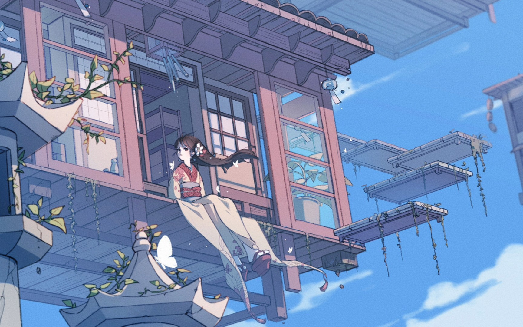 【Krenz透视10期】L8结课作业2-空中小房子 | Procreate_哔哩哔哩_bilibili