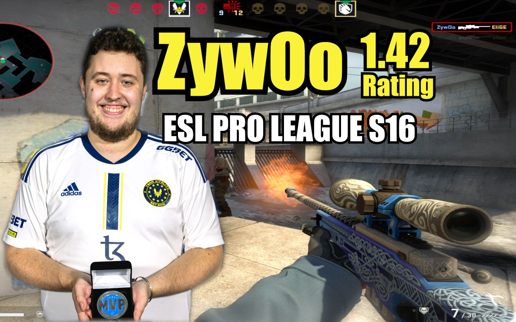 【ZywOo】冲破牢笼！重返巅峰？！ESL S16最佳选手载物！_哔哩哔哩bilibili_精彩集锦