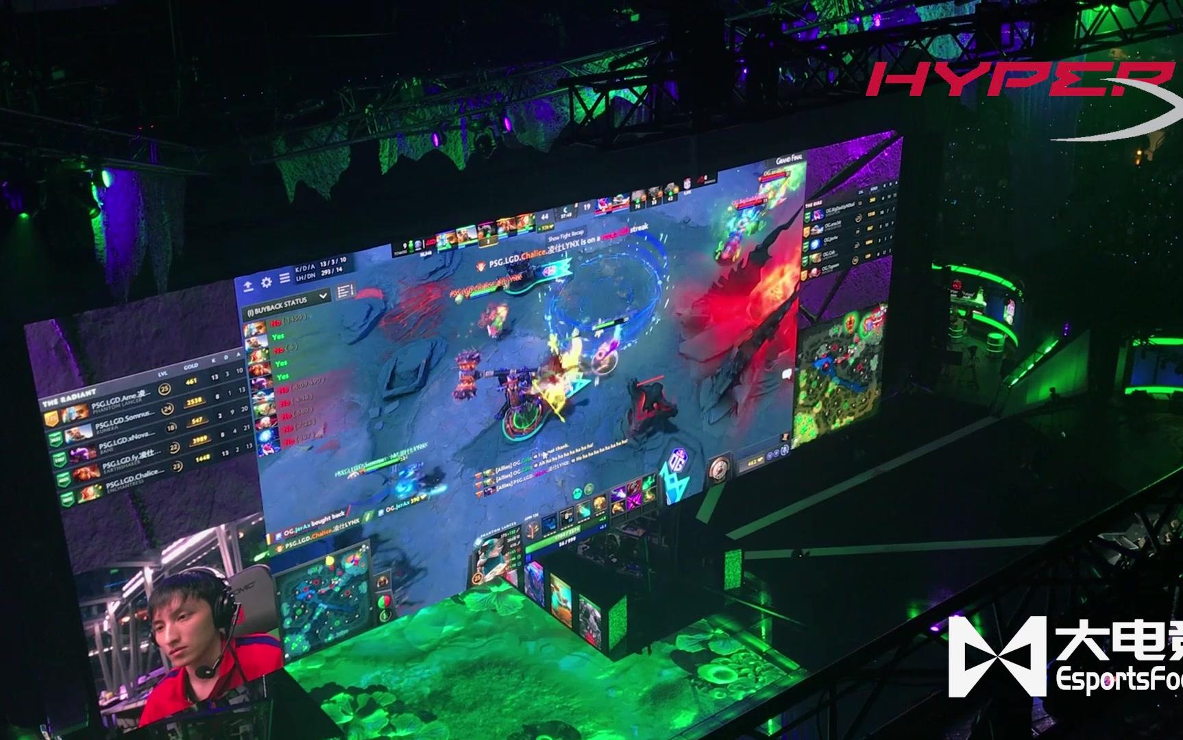 Ti8决赛：OG夺冠现场瞬间燃起焰火海洋！_哔哩哔哩_bilibili