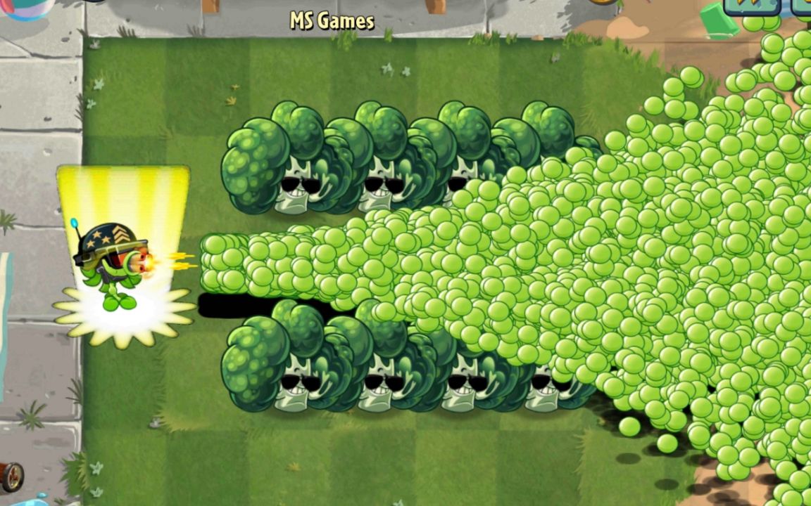 PVZ 2挑战 — 50株一级植物使用一次大招对战15级周刊僵尸-MSGames-MSGames-哔哩哔哩视频