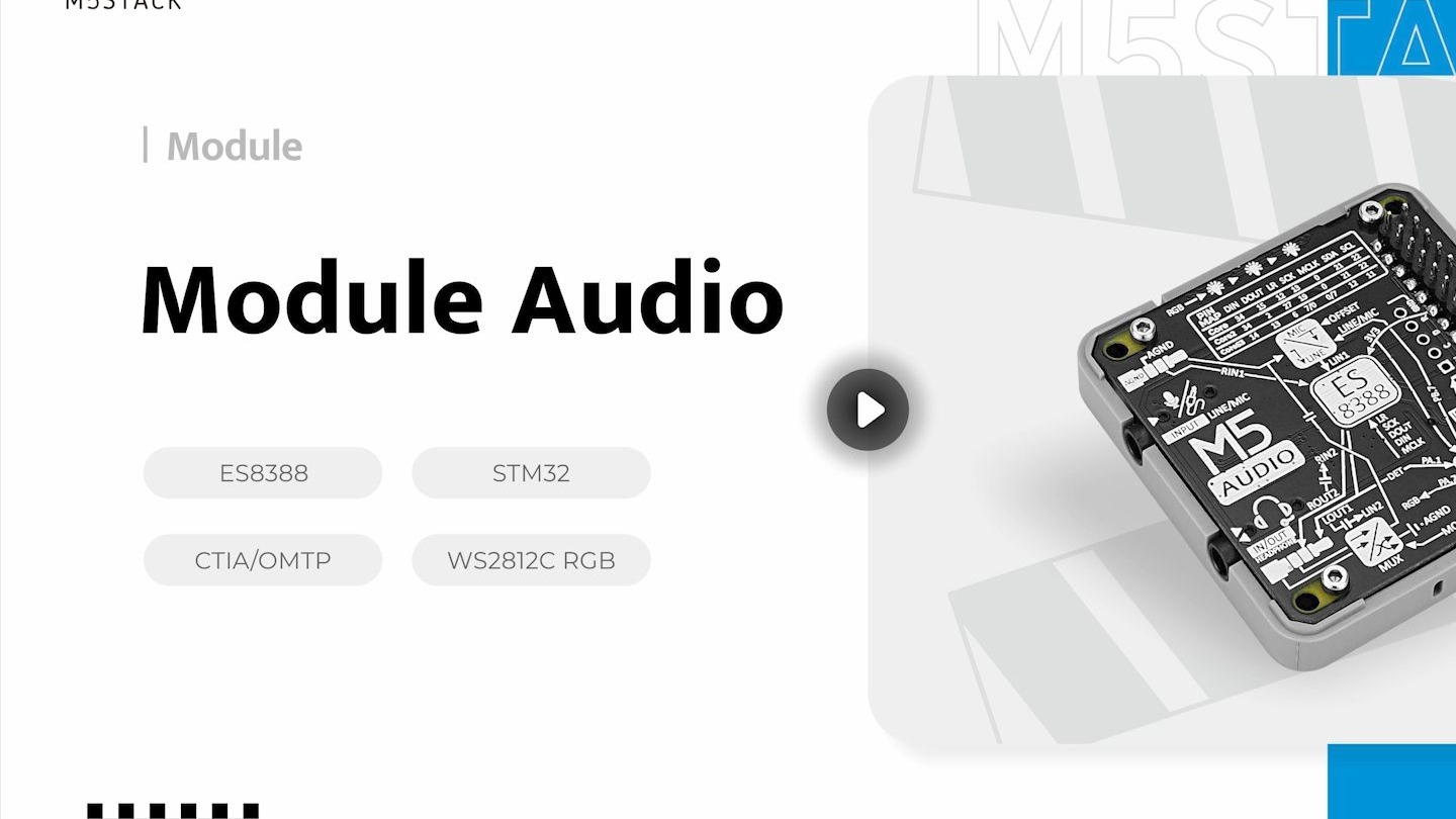 新品 | Module Audio，ES8388音频交互模块-M5Stack-M5Stack-哔哩哔哩视频