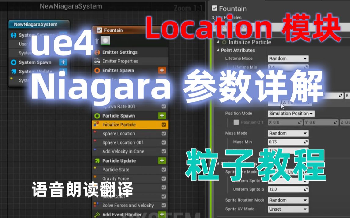 ue4 Niagara教程|Niagara之Location参数详解|ue4粒子教程|ue4特效|语音朗读翻译_哔哩哔哩_bilibili