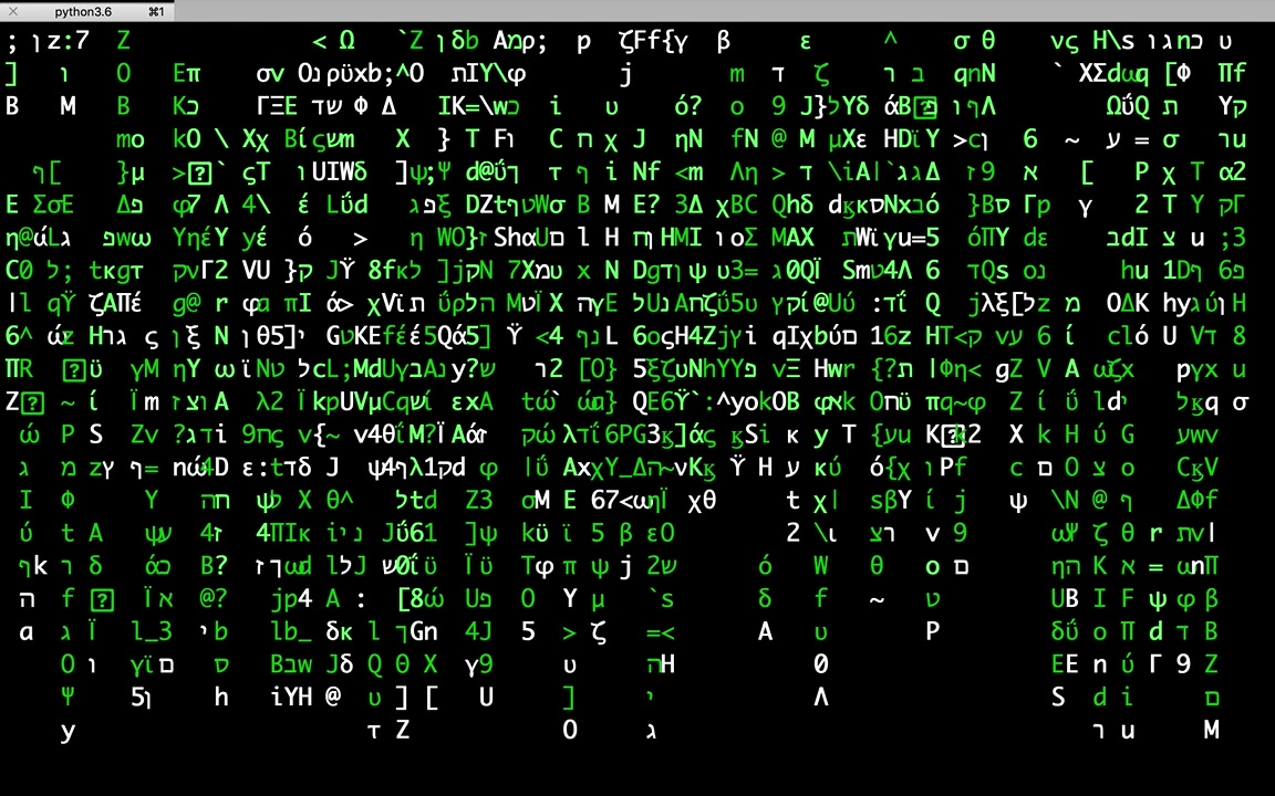 Python实现 黑客帝国 代码雨哔哩哔哩bilibili 9085