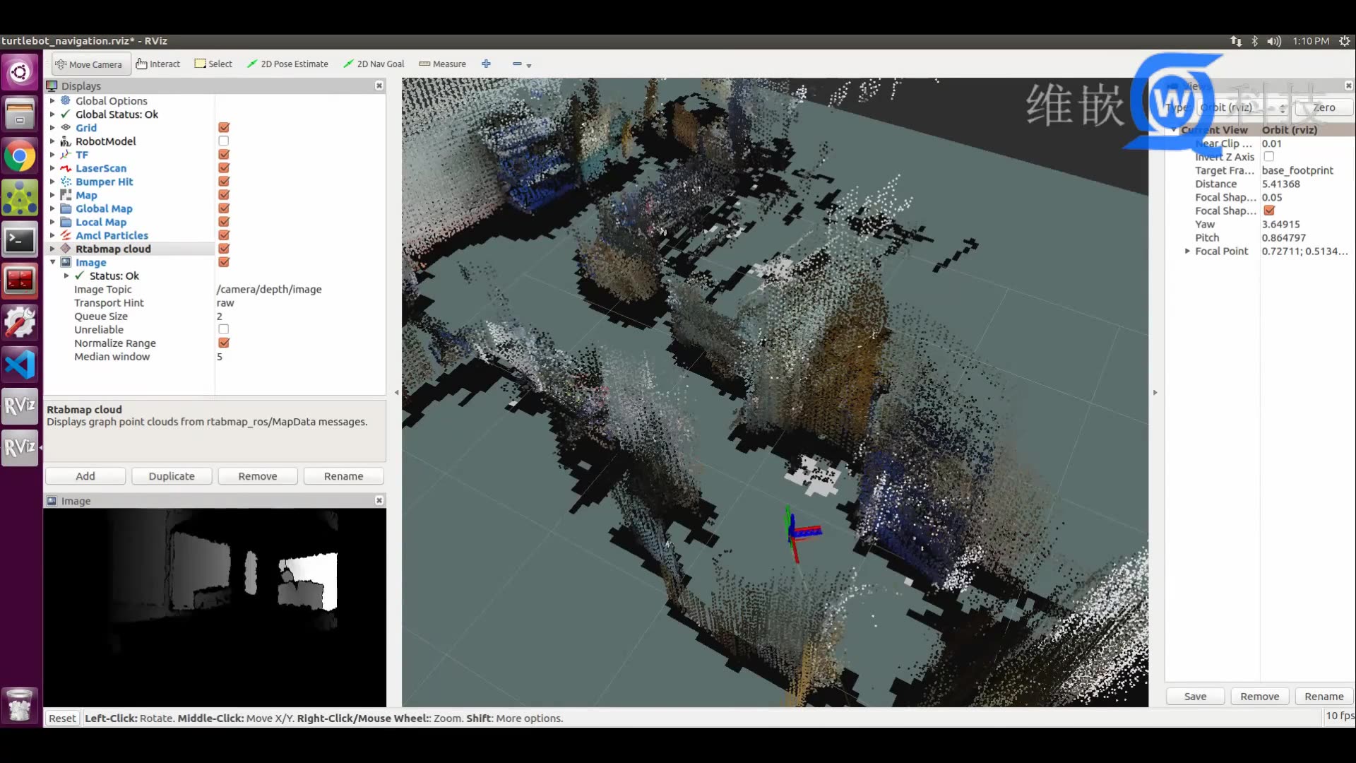 ROS机器人跑rtabmap_ros使用RGB-D深度相机建图_哔哩哔哩_bilibili