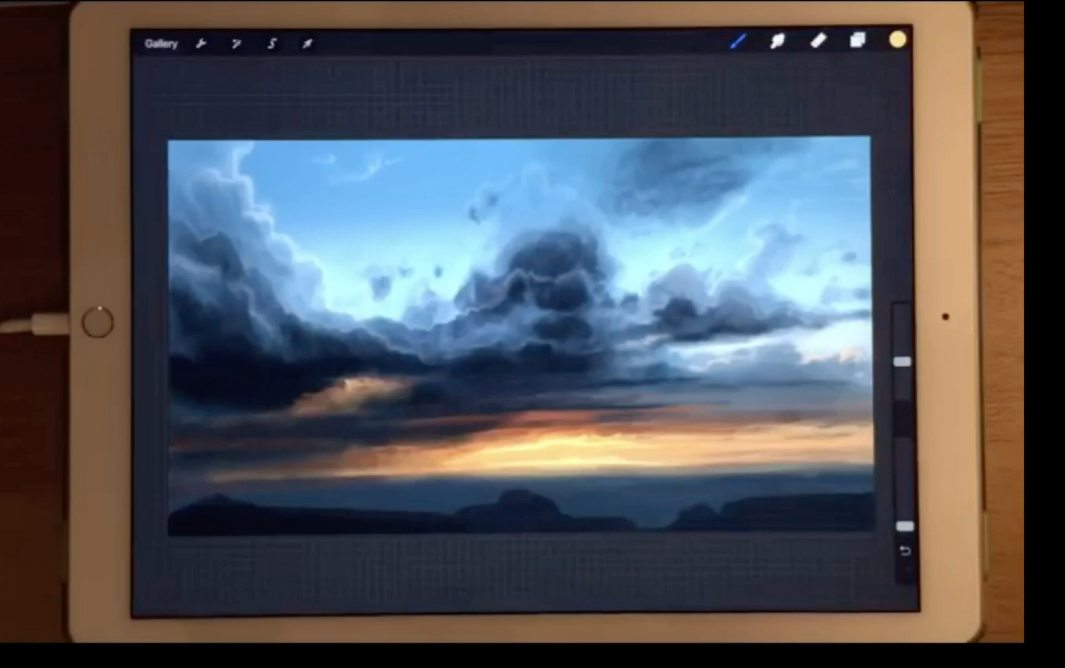 【procreate】如何ipad/procreate画风景画、天空_哔哩哔哩_bilibili