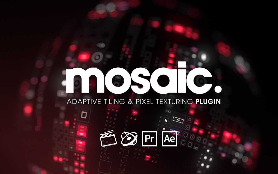 fcpx插件 形状图形添加马赛克碎片视觉效果工具 原生支持M1 Yanobox Mosaic_哔哩哔哩_bilibili