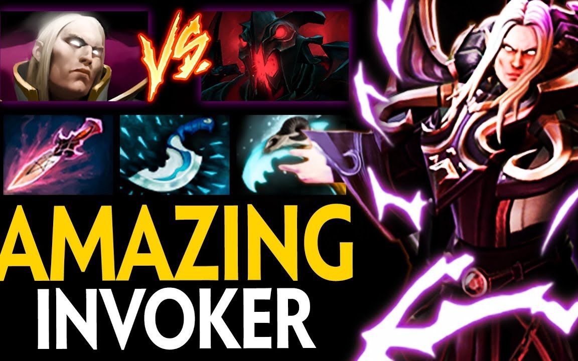【Dota 2 Invoker】不停带节奏的精彩冰雷卡，中路对阵影魔！_DOTA2_精彩集锦