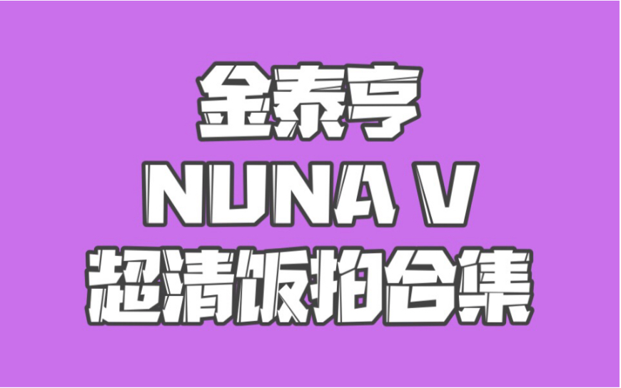 【金泰亨】神站NUNA V油管频道2K饭拍合集（持更）_哔哩哔哩_bilibili