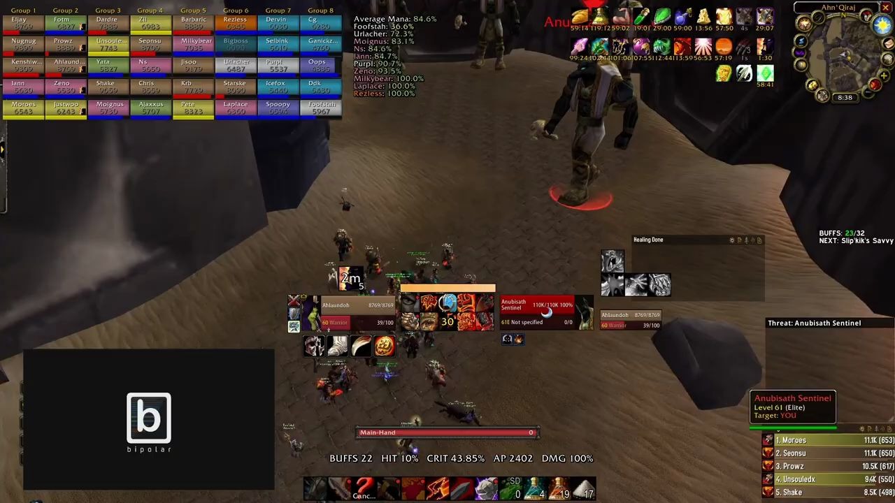 怀旧服P5第三周TAQ第一DPS by Ahlaundoh （狂暴战）_哔哩哔哩_bilibili