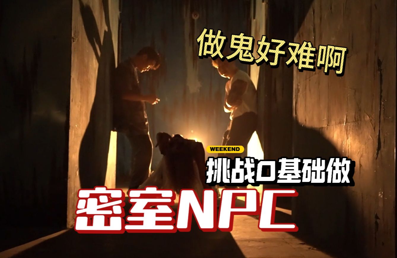 梦幻联动|挑战去0基础密室做NPC全程记录|在密室吊威亚，引体向上，猛猛追人！现在密室也太卷了！-有种君-有种君-哔哩哔哩视频