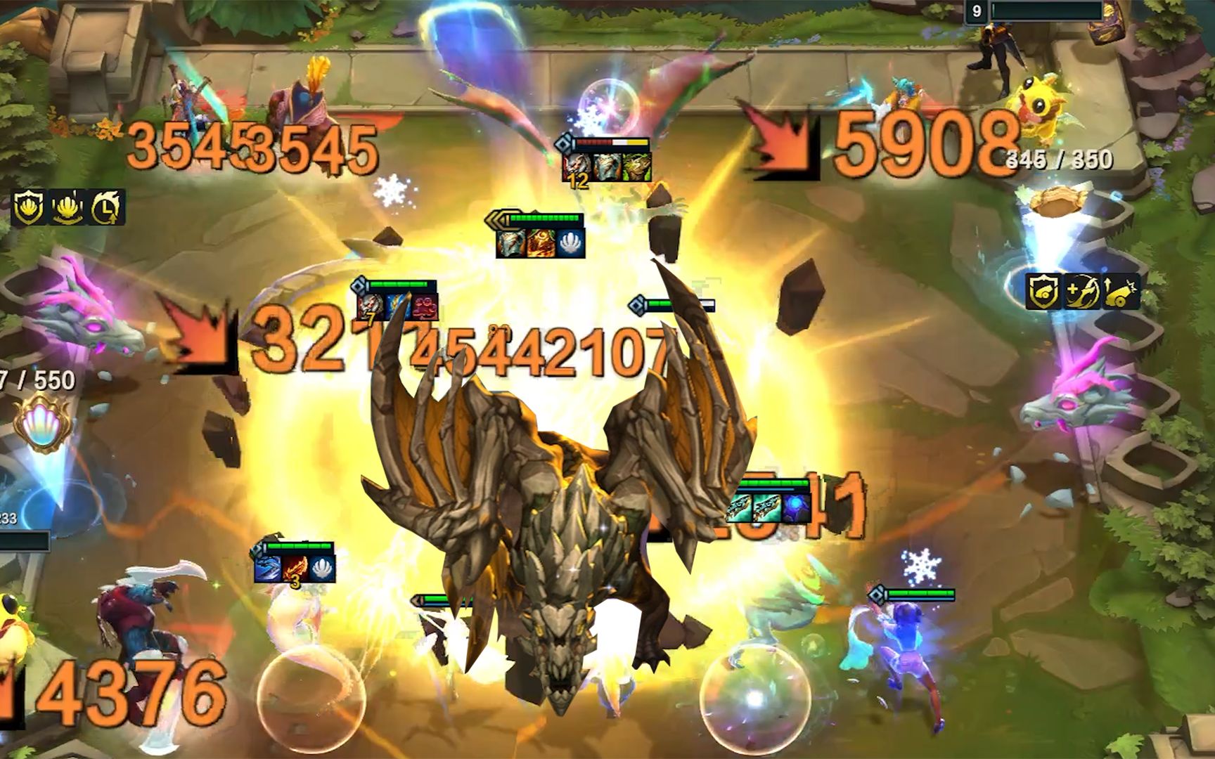 【云顶S7.5】三星巨岩龙，一键清屏贼爽！！！_哔哩哔哩bilibili_英雄联盟