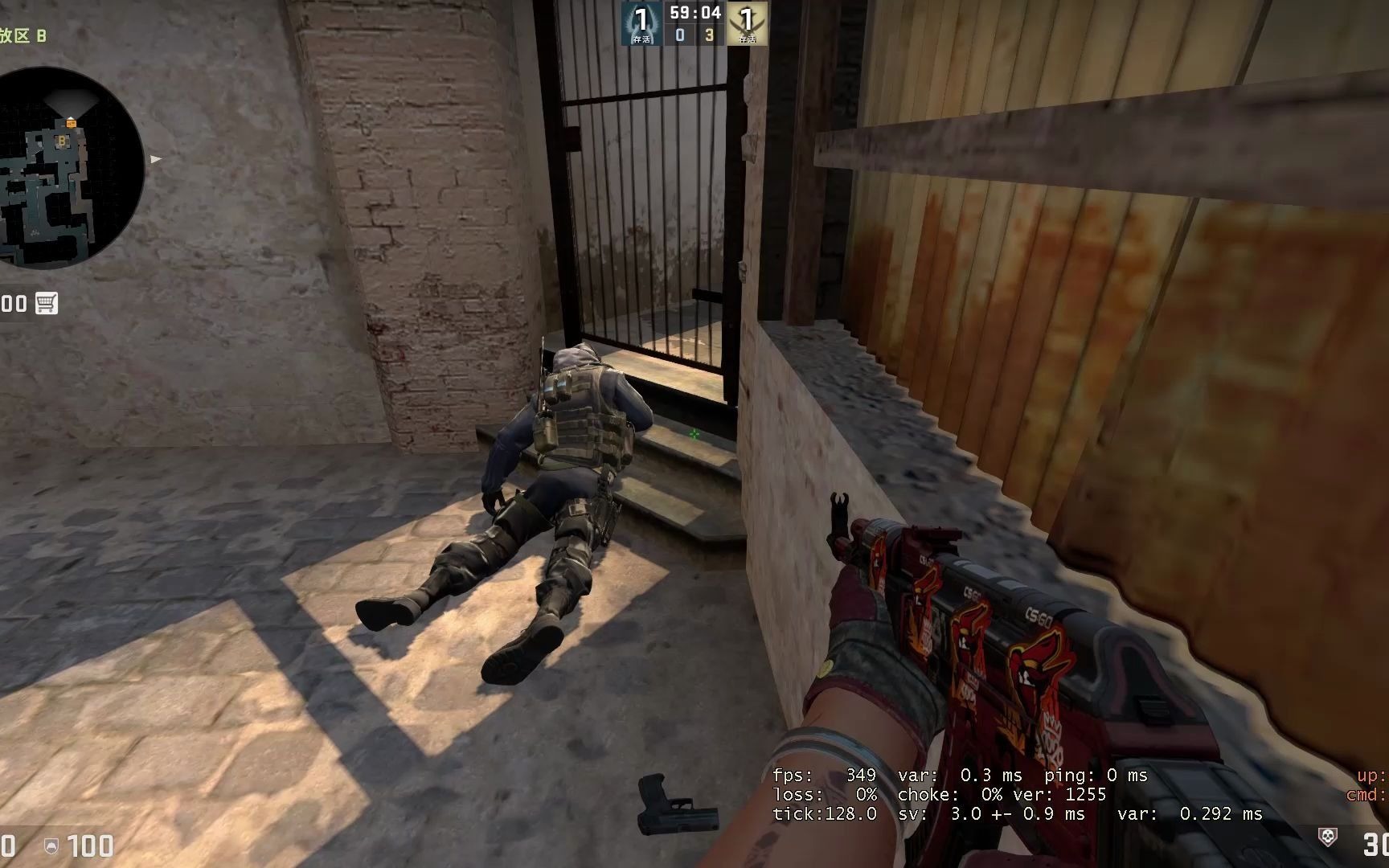 csgo--MIRAGE荒漠迷城B包点沙发贴墙穿点教学_哔哩哔哩_bilibili