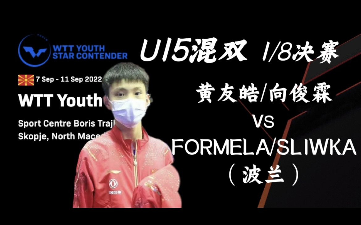 【WTT斯科普里】U15混双1/8决赛 黄友皓/向俊霖 vs FORMELA/SLIWKA（波兰）_哔哩哔哩_bilibili