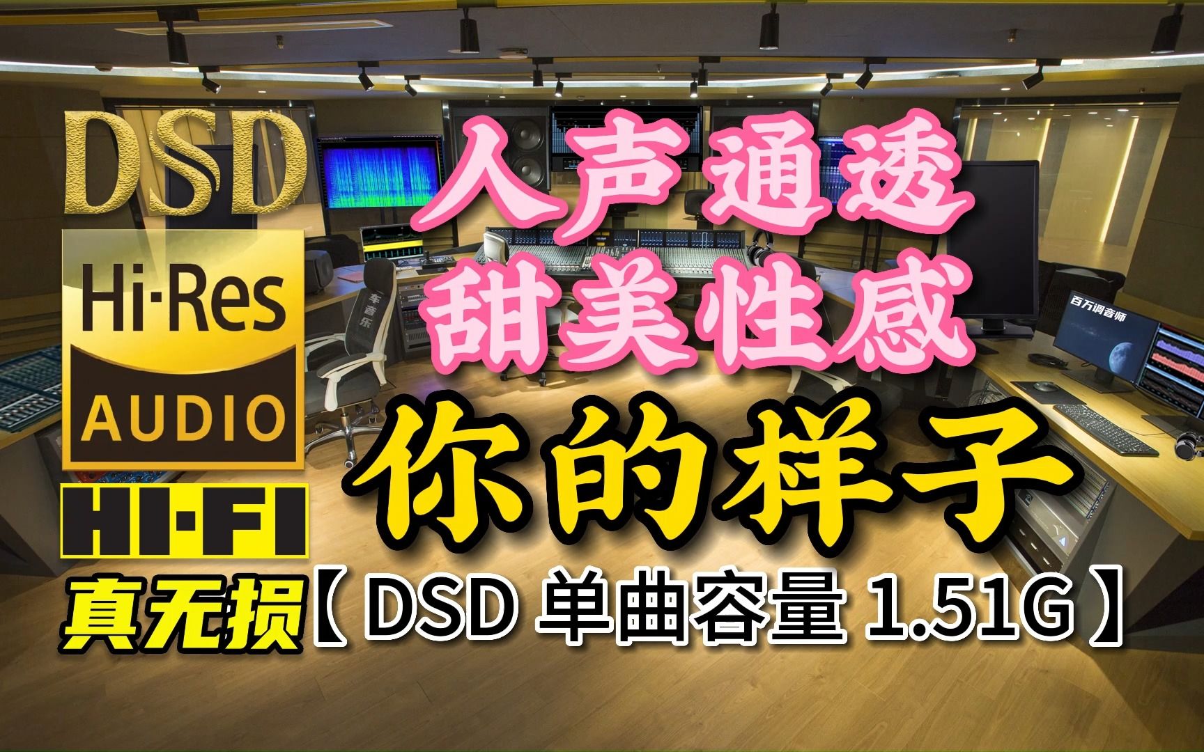 发烧女声：人声通透、甜美性感！《你的样子》DSD完整版，单曲容量1.51G【真正DSD无损HIFI音乐，百万调音师制作】-车音乐_百万调音师-车音乐_百万调音师-哔哩哔哩视频