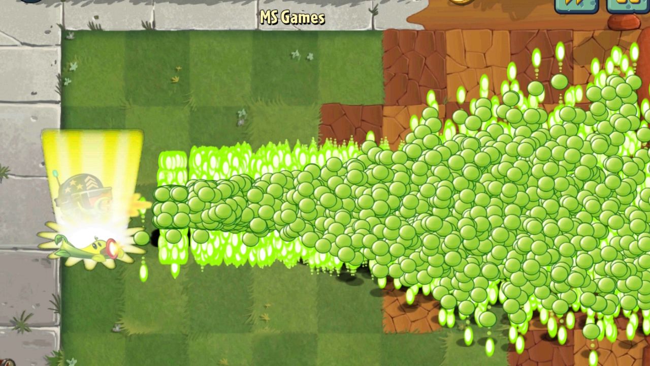 50个1级植物 + 50个豌豆藤 对抗100个侏罗纪化石头僵尸 - PvZ 2-MSGames-MSGames-哔哩哔哩视频