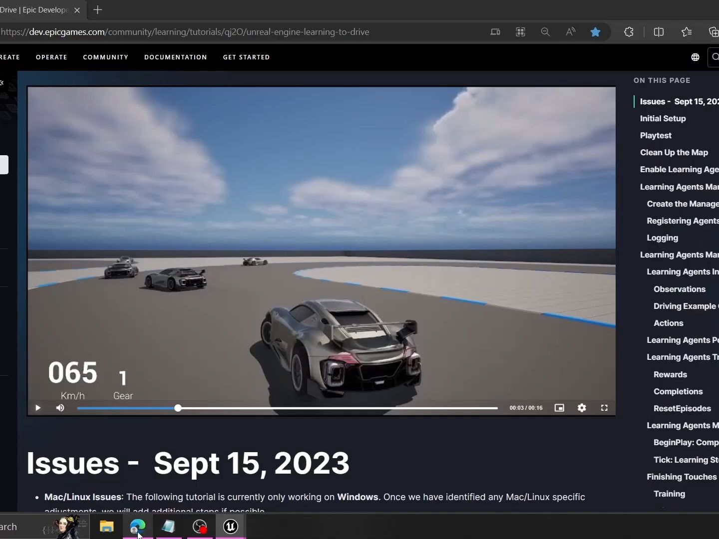 Unreal Learning Agents Tutorial 使用虚幻引擎训练汽车AI-强化学习练习生-强化学习练习生-哔哩哔哩视频