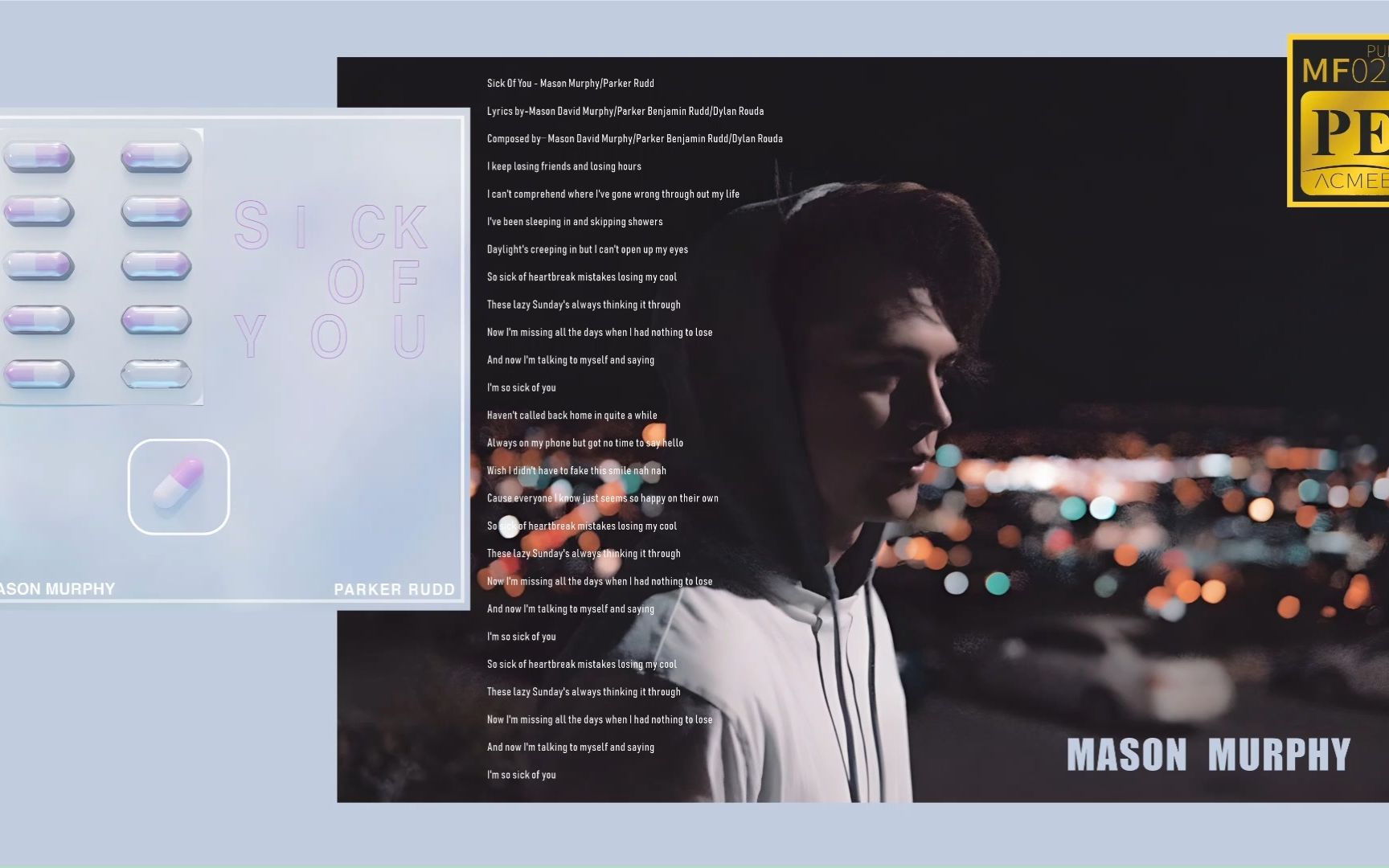 【Hires】治愈男声Mason Murphy《Sick Of You》-极听老牛-极听老牛-哔哩哔哩视频