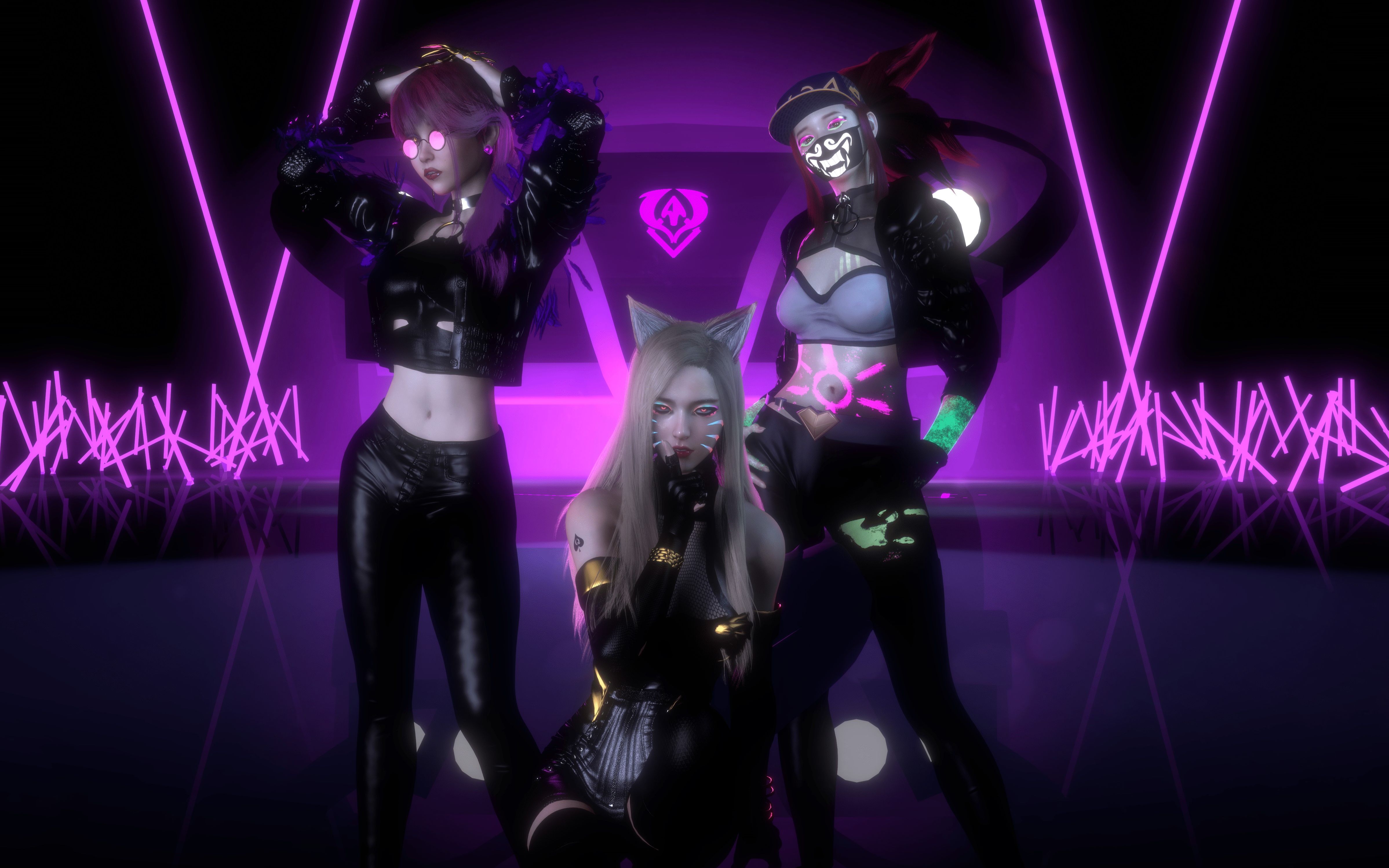 【MMD】《POPSTARS》 VAM还原KDA女团 2K/60fps_哔哩哔哩_bilibili