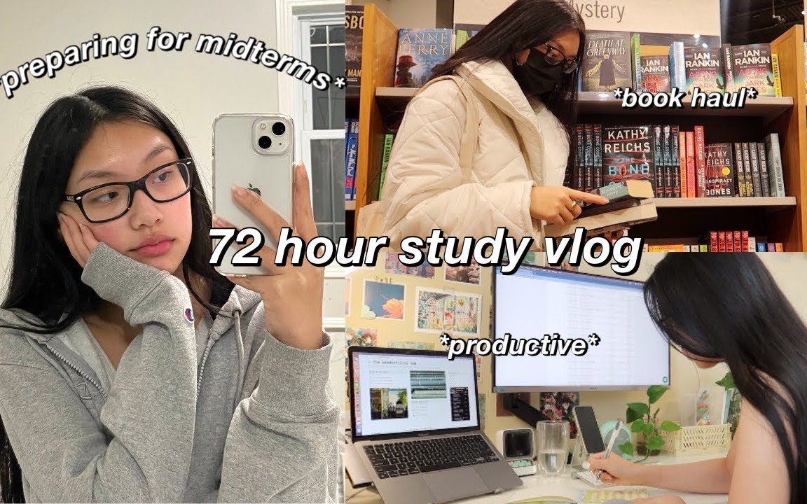 【Breanna Quan】记录学习日常｜72HR STUDY VLOG｜productive days in my life | studying_哔哩哔哩_bilibili
