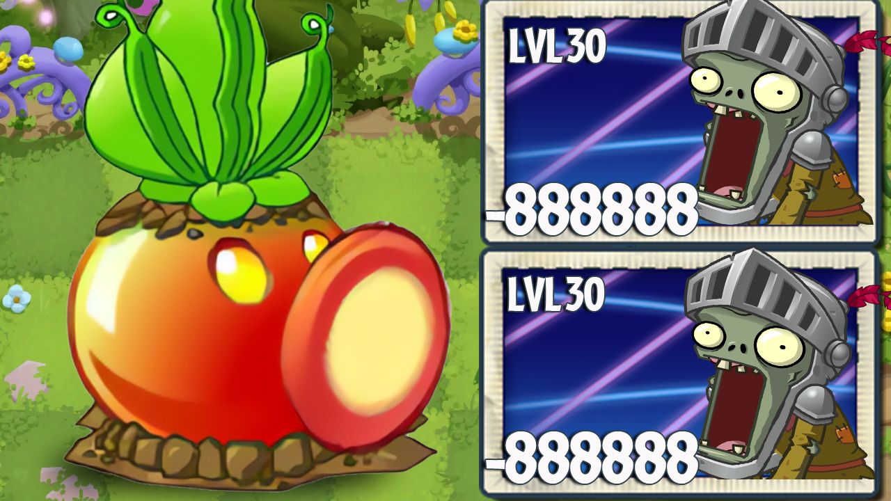 PvZ 2挑战 - 保护5株植物免受5个30级骑士僵尸的攻击 - 谁会获胜?-MSGames-MSGames-哔哩哔哩视频