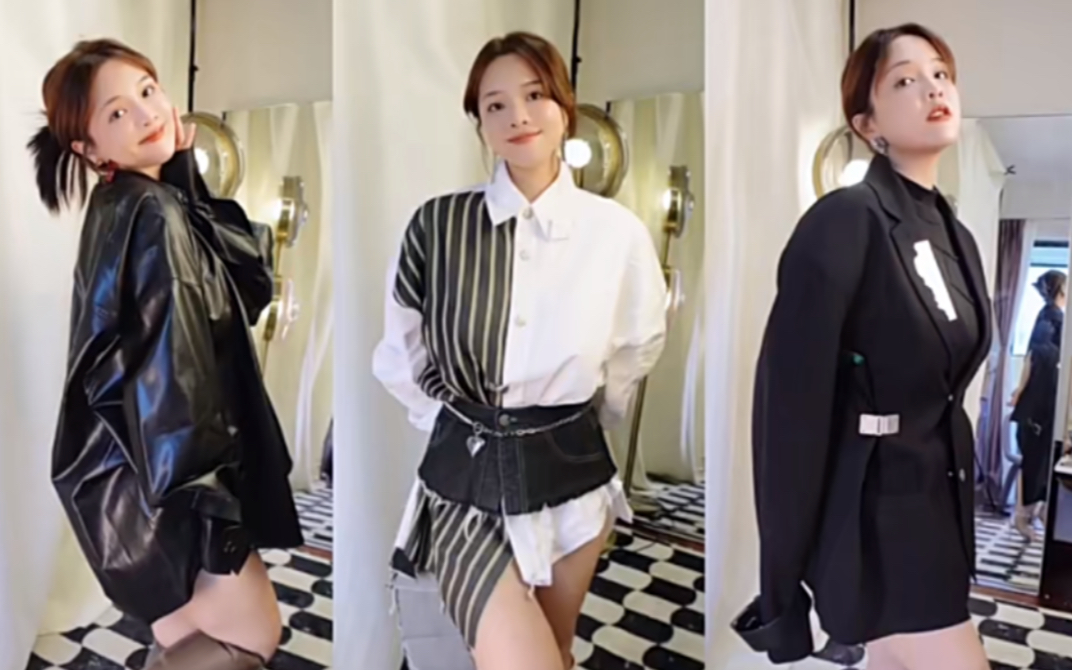 155/110 75F 微胖大胸小个子 今天是时髦又显瘦穿搭_哔哩哔哩_bilibili