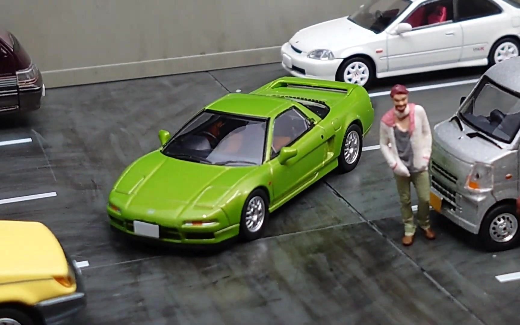 Tomica Limited Vintage NEO LV-N228b Honda NSX TypeS-Zero 1997款黄绿色开箱_哔哩哔哩_bilibili