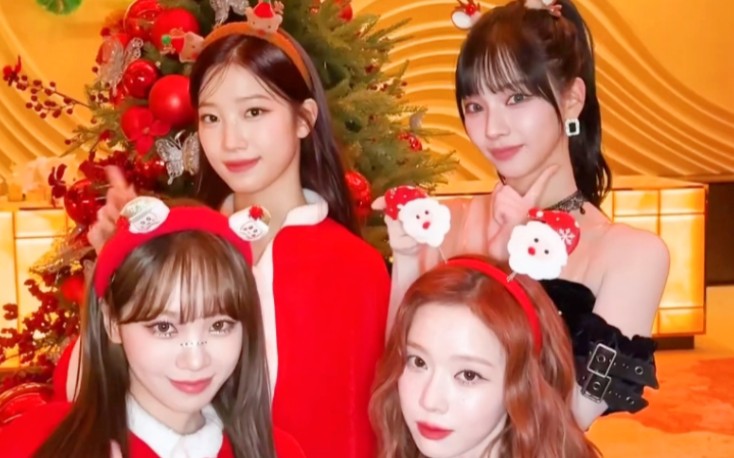 美女同屏！LESSERAFIM+aespa热卖圣诞节cha！-嗑糖少女000-嗑糖少女000-哔哩哔哩视频