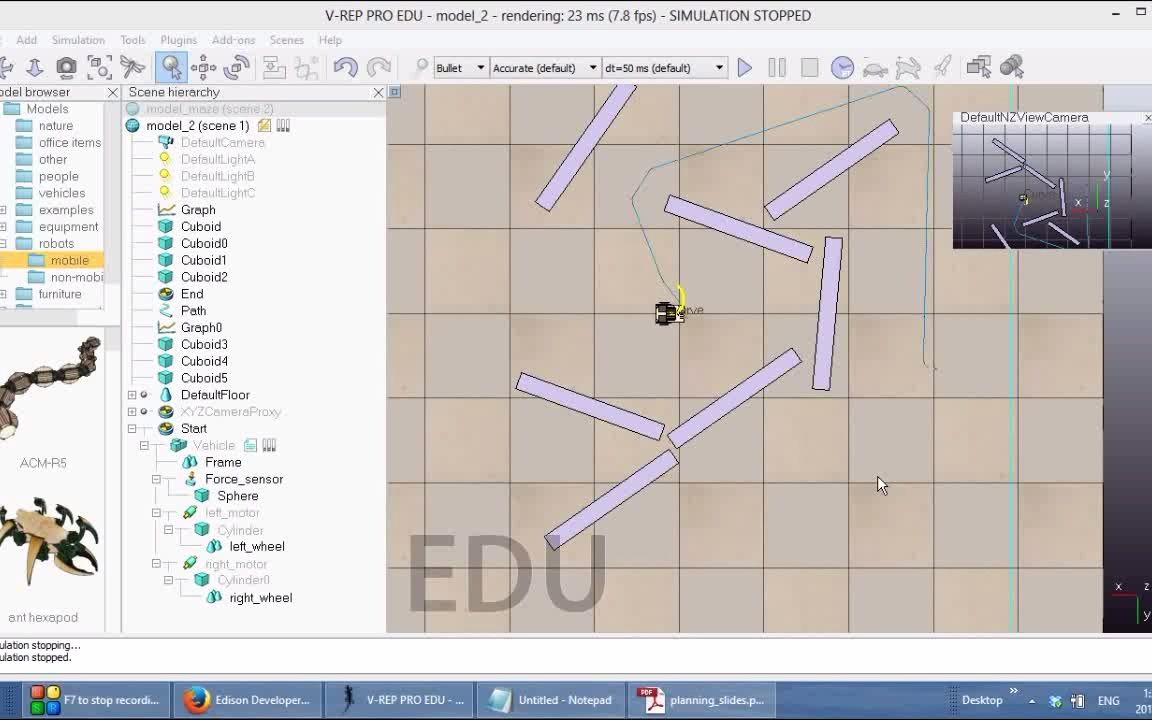 【搬】03_ Path Planning with a Differential Drive Robot _ V-Rep Tutorial_哔哩哔哩_bilibili