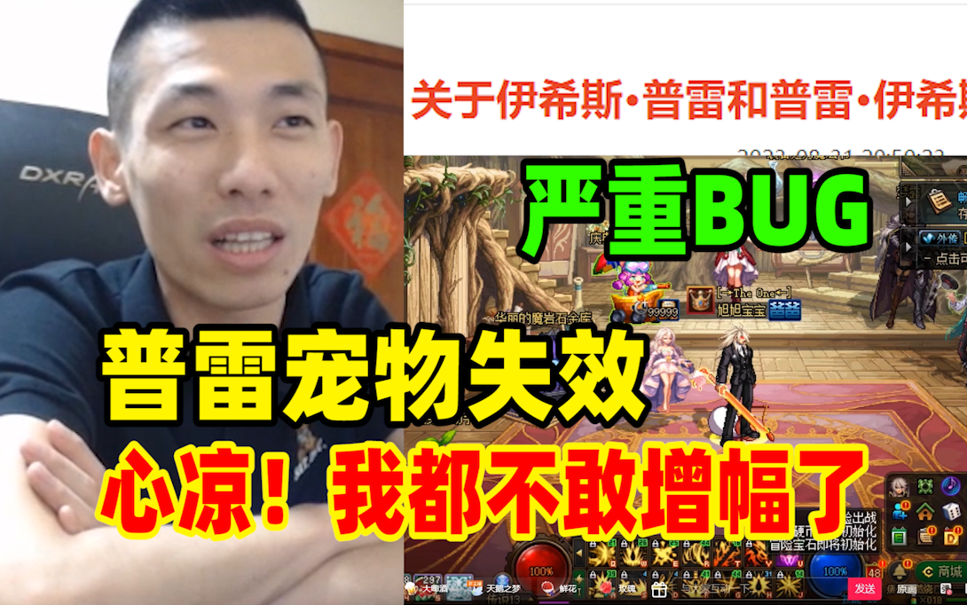 简直就是诈骗！DNF面临重大BUG！增幅宠物失效！宝哥都不敢增幅了！-不二青风-不二青风-哔哩哔哩视频