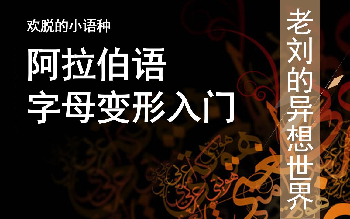 阿拉伯语字母变形入门 老刘的异想世界 阿拉伯语 哔哩哔哩视频