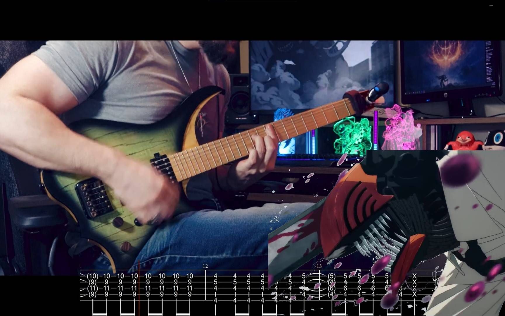 电锯人Chainsaw Man OP [Kick Back] 米津玄师 吉他谱tab guitar cover_哔哩哔哩_bilibili