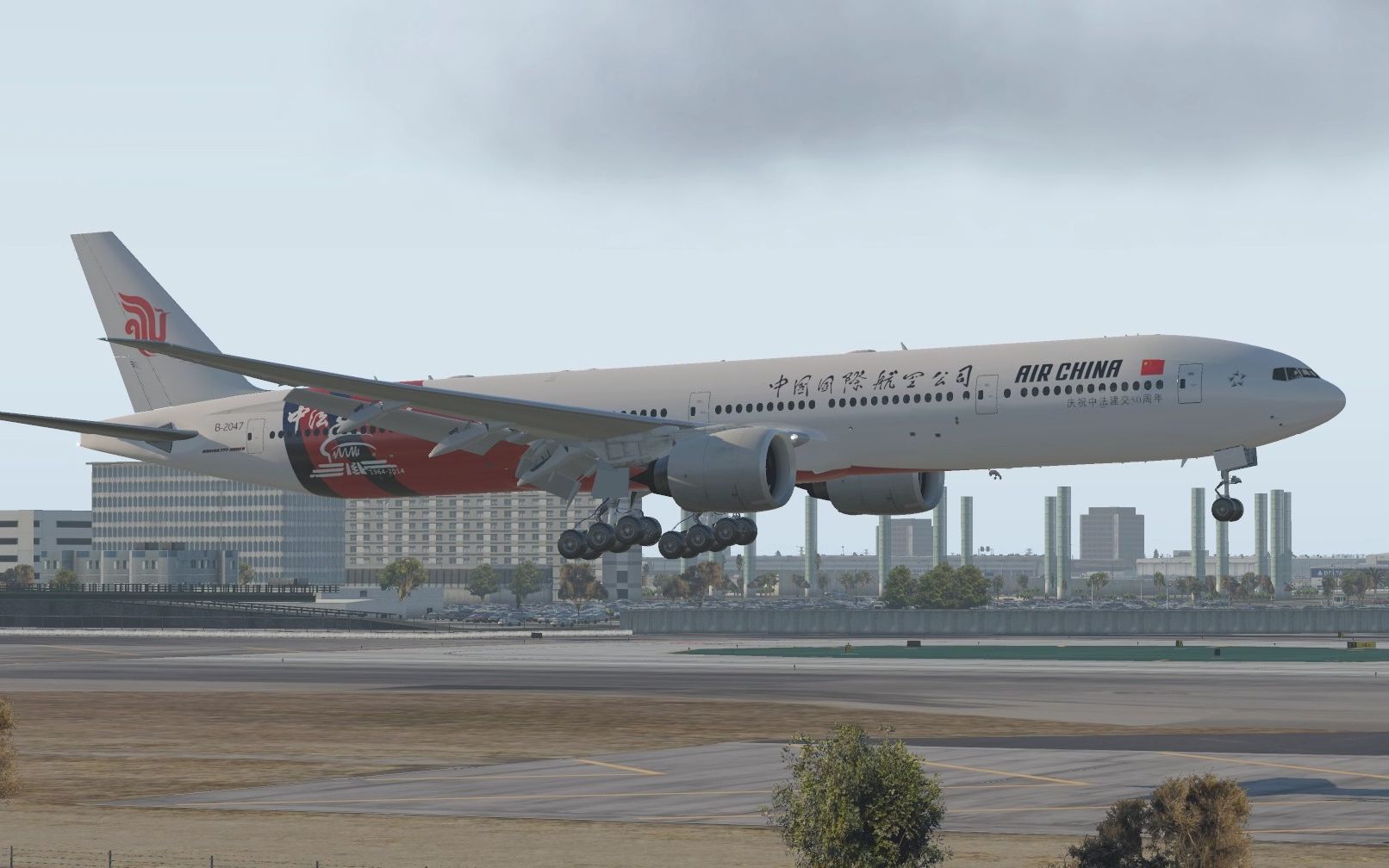 (Xplane11) FF B777-300ER(SIA) 新加坡樟宜国际机场20R ILS着陆