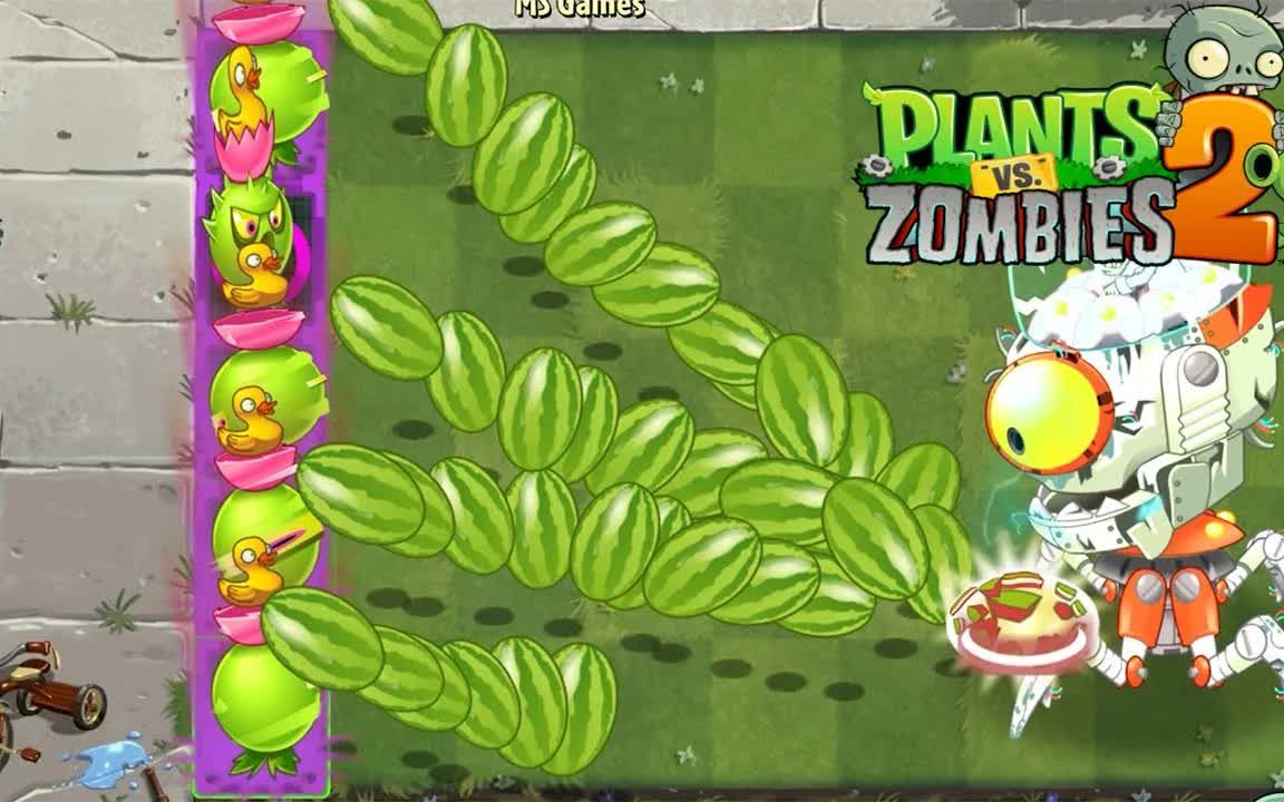 PvZ 2 融合 - 导向蓟使用其他植物的子弹对战未来僵王-MSGames-MSGames-哔哩哔哩视频